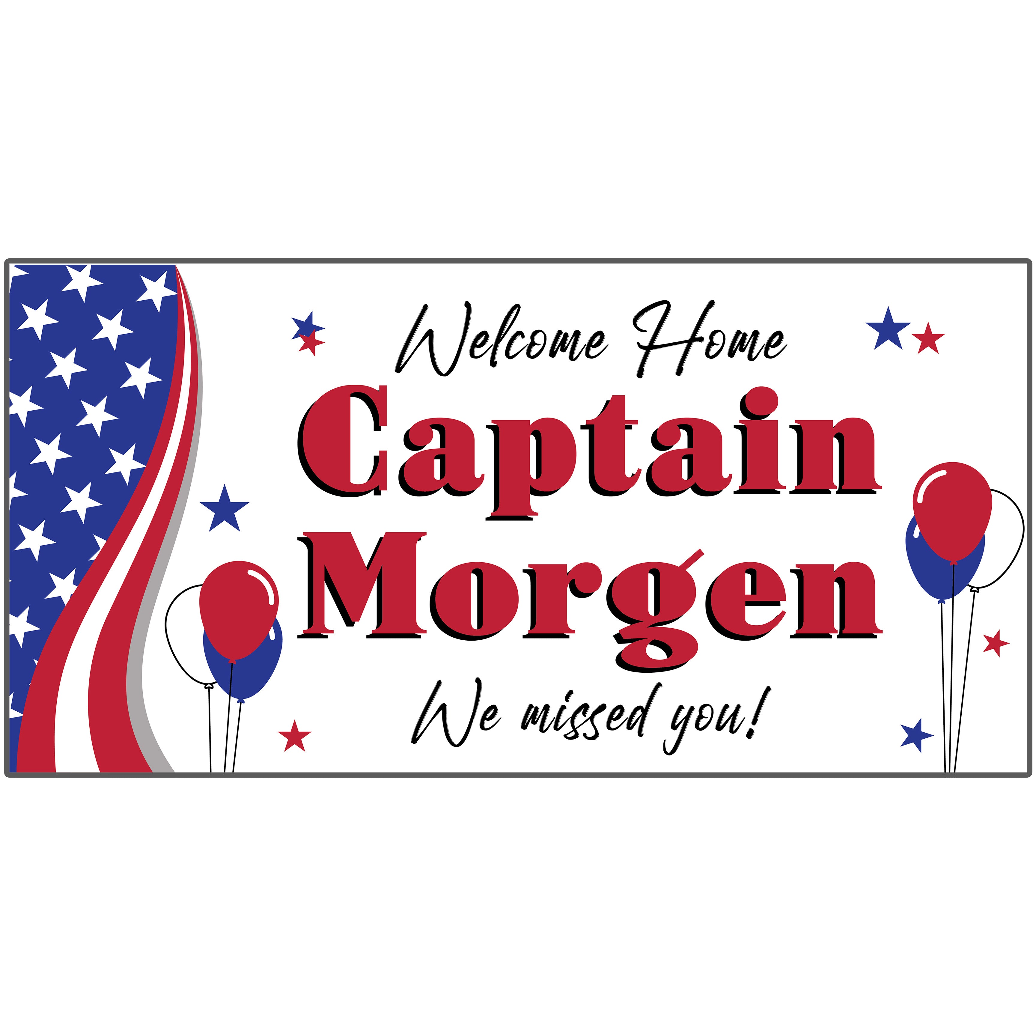 48in x 24in Custom Welcome Home Military Banner A – HD Signs & Graphics