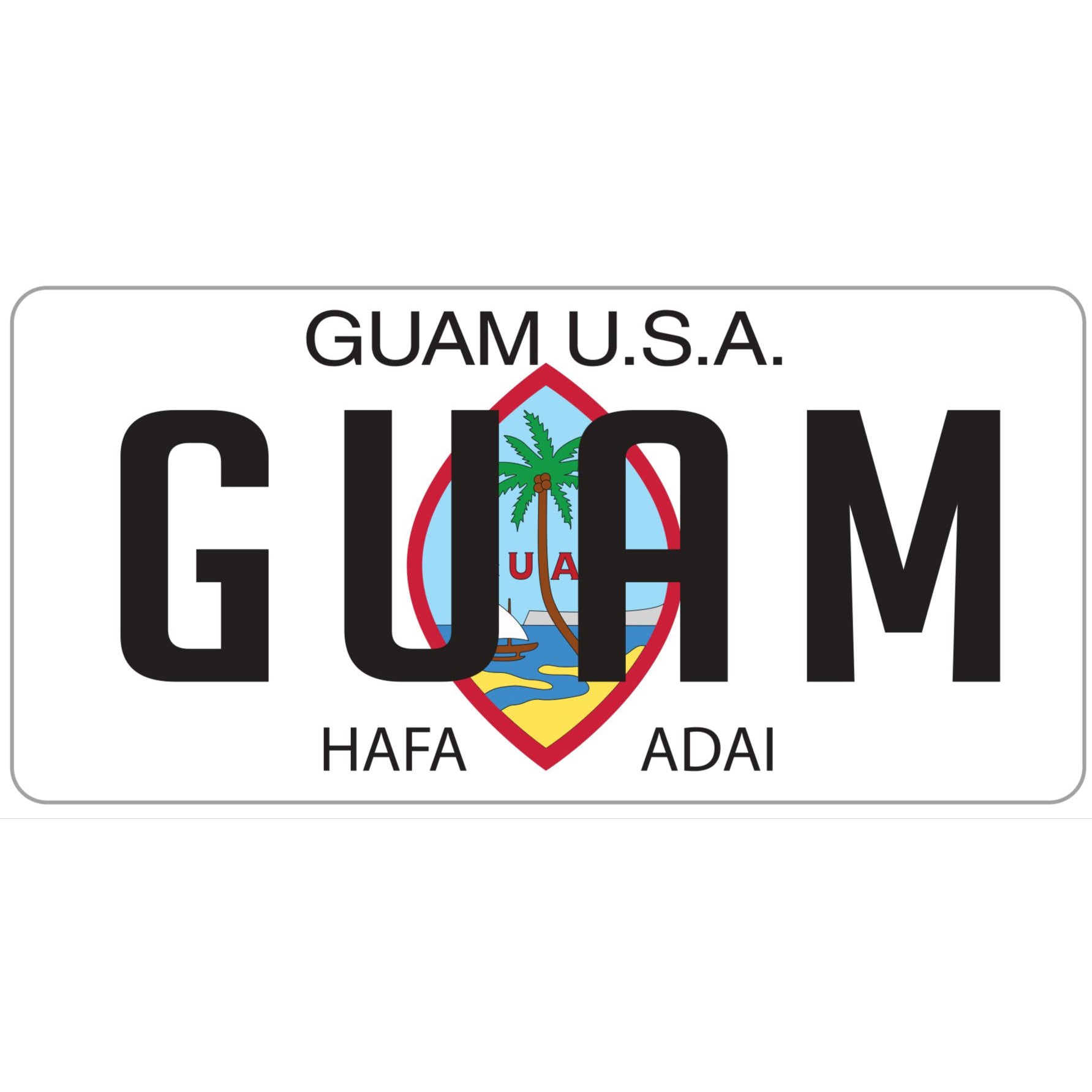 12 in. W x 6 in. H 16G Aluminum Guam Signs (Seal) – HD Signs & Graphics